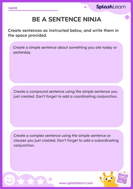 Types Of Sentences Worksheets for Kids Online - SplashLearn